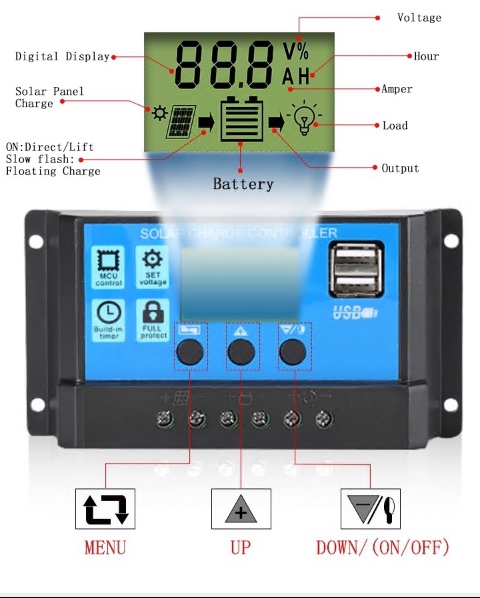 Солнечная панель гибкая, 20W 18V с контроллером заряда аккумулятора на ...